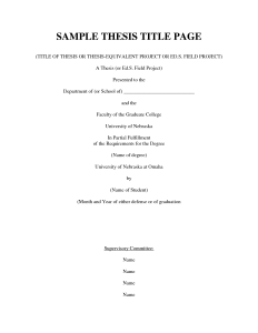 Dissertation Structure